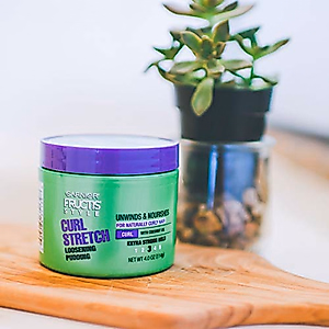 Garnier Fructis Style Curl Stretch Loosening Pudding, 4 Ounce Jar, For Naturally Curly Hair