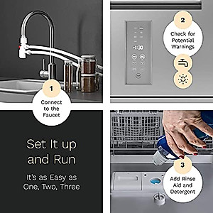 hOmeLabs Digital Countertop Dishwasher with 6 Place Settings - Energy Star Certified with 7 Programs - with Dish Rack, Cup Shelf, and Cutlery Basket - Ideal for Small Apartments, Dorms, Boats, and RVs