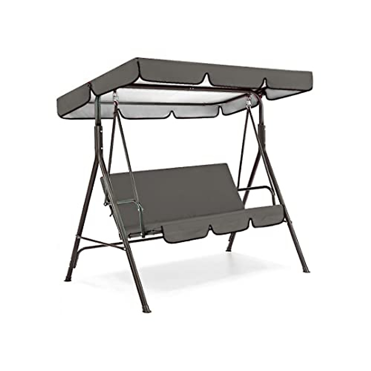 Outdoor Swing Canopy Replacement Cover 2 Seater Anti-uv Waterproof Oxford Cloth Patio Chair Cover for Swing Garden Porch Seat Furniture Parts - 64.5 X 44.9 X 5.9 Inch.