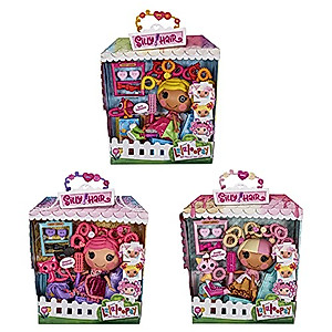 Lalaloopsy Silly Hair Doll - Confetti Carnivale with Pet Cat, 13" Masquerade Ball Party Theme Hair Styling Doll with Pink Hair & 11 Accessories in Reusable Salon Package playset, for Ages 3-103