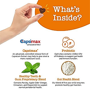 Zesty Paws Chew No Poo Bites - Coprophagia Stool Eating Deterrent for Dogs Deter Stop Dog from Eating Feces Probiotic Digestive Enzymes Breath Freshener - Chicken Flavor, 90 Soft Chews