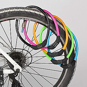 1Pc Mini Standard Bicycle Lock Chain Lock 4 Digit Resettable Combination Bike Locks Bike Lock