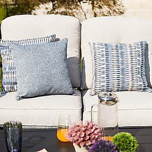 Kamont 4 PCS Patio Furniture Conversation Set Outdoor Furniture Set Metal Chairs w/All Weather Cushioned Love Seat,Poolside Lawn Chair,Coffee Table (Beige)