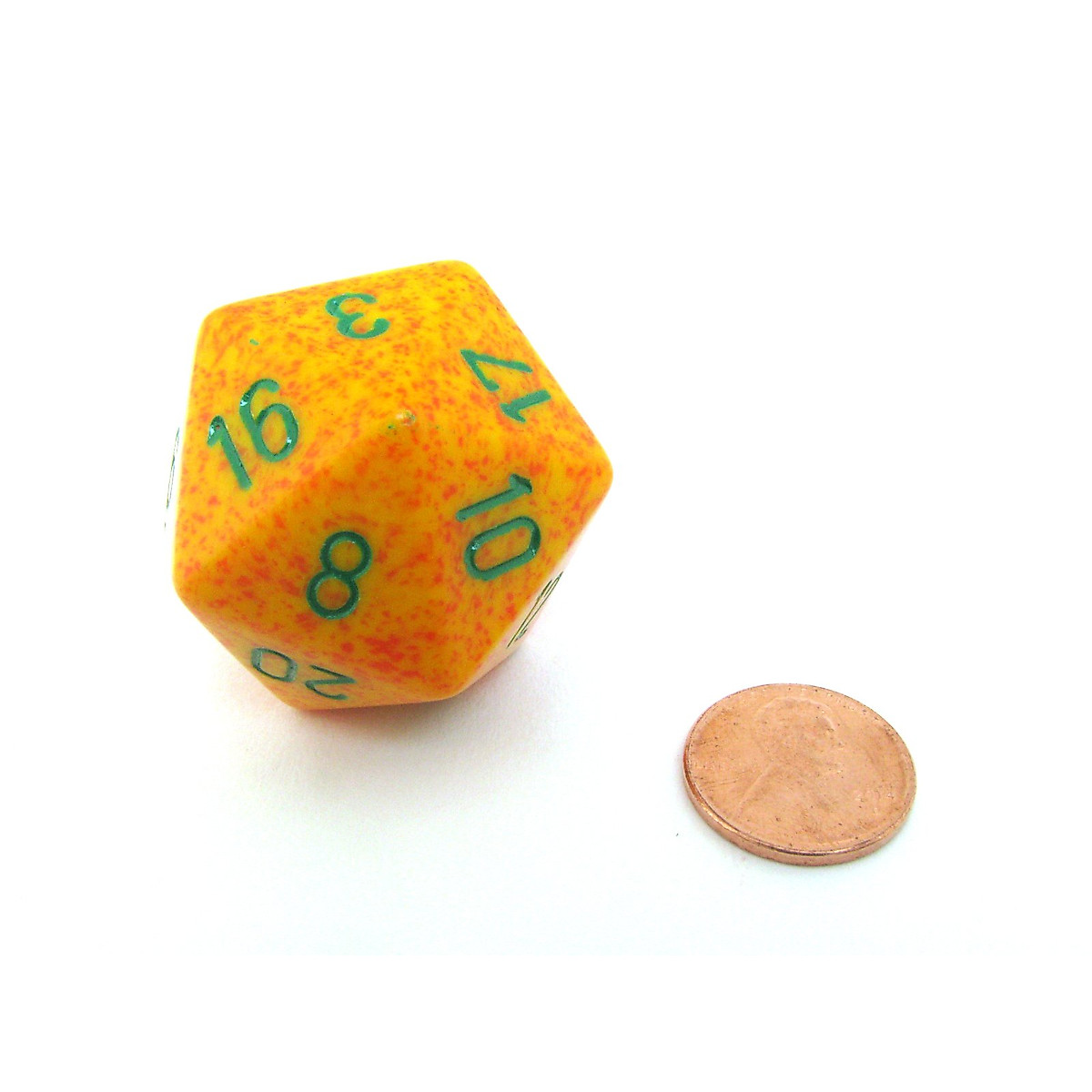 Jumbo d20 Counter - Speckled 34mm Dice: Lotus