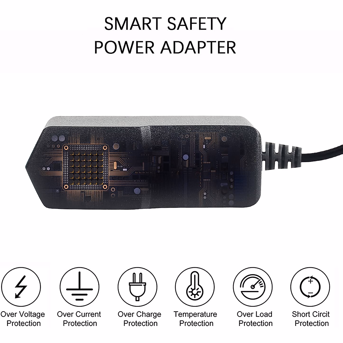 6V 2A AC/DC Adapter, Wall Charger, 5.5mm x 2.1mm & 2.5mm (Center Positive) DC Plug Compatible for 6 Volt 2A 1.5A 1A 800mA 700mA 600mA 500mA 300mA 100mA~2000mA Equipment Power Supply Cable Cord