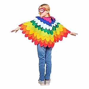 Dress Up America Parrot Costume - Cute, Fun, Flying Parrot Costume for Kids (Toddler 4/Small 4-6)