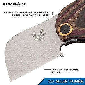 Benchmade - Aller Fumee 381, 6 Tool Folding Knife with Screwdriver and Bottle Opener, Wharncliffe Blade, Friction Folder, Made in USA