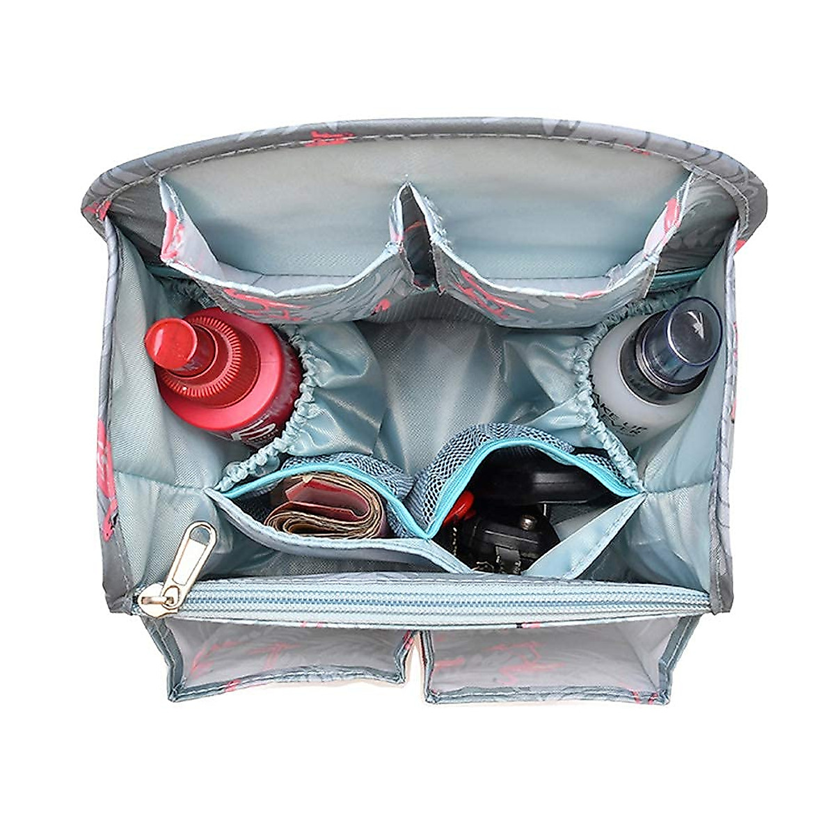 HOYOFO Mini Backpack Organizer Insert, Black, 7.7"L x 4.3"W x 10.6"H, Waterproof Nylon, Fits Small Backpacks