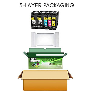 Limeink Compatible Ink Cartridges Replacement LC3037 XXL LC3037 XL LC3039 for Brother Printer MFC-J5845DW MFC J6545DW LC3037 BK/C/M/Y Ink Cartridges for Brother 5 Pack