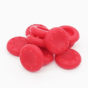 Analog Silicone Thumb Stick Grip Joystick Caps Cover for PS4 PS3 Xbox 360 Xbox One Game Controllers (4 x Red)