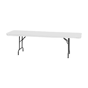 Creative Converting Stay Put Elastic Tablecloth, White fits 8' Banquet Tables 12 Per Pack