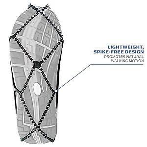 Yaktrax Walker Traction Cleats for Snow and Ice,Black,Large