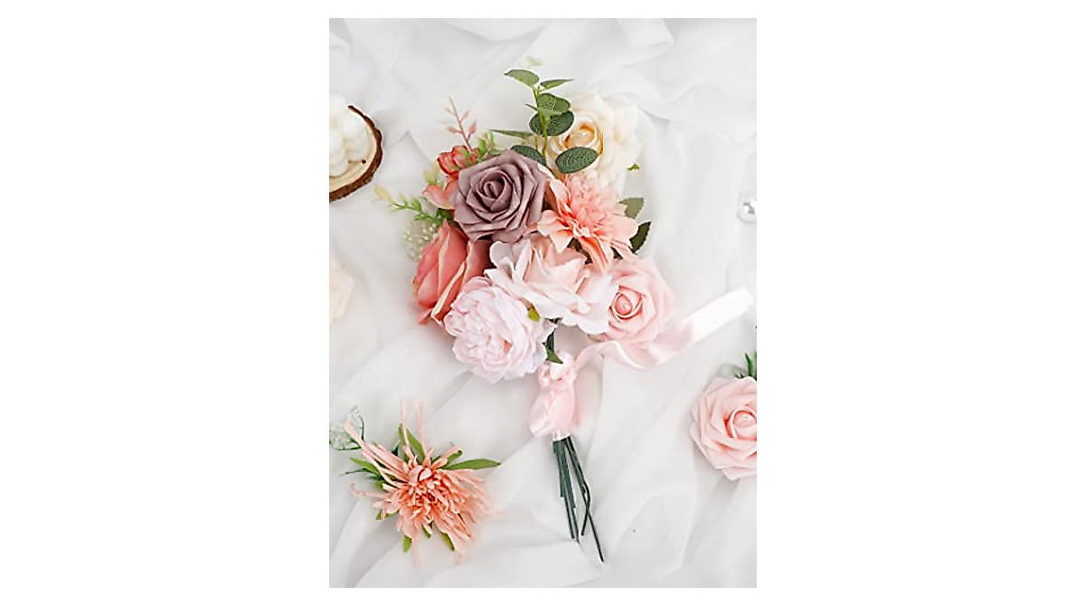 Beautiful Dusty Rose Artificial Flowers for Weddings & Decor