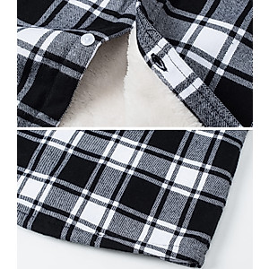 EKLENTSON Flannel Jackets for Men Outdoor Windproof Hiking Skiing Athletic Coat, Black, XX-Large