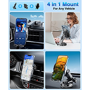 Wireless Car Charger Mount,Memofo 15W Fast Car Phone Holder Mount Wireless Charging Auto-Clamping, for iPhone 14 13 12 11 Pro Max Xs, Samsung Galaxy S21 S20, S10+ S9+ Note 9, etc…