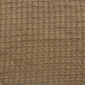 Camel Waffle Rayon Spandex Open Knit Fabric by The Yard