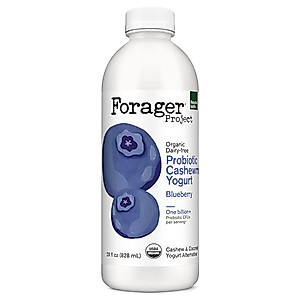 Forager Project Probiotic Drinkable Cashewmilk Yogurt Blueberry, 28-Ounce