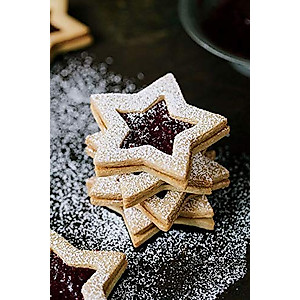 Antallcky Star Cookie Cutter Set-5 pcs Stainless Steel Five-pointed Star Biscuit Molds Fondant Cake Cookie Cutter Set Pastry Mold-for 3d Christmas Tree/Linzer Cookies