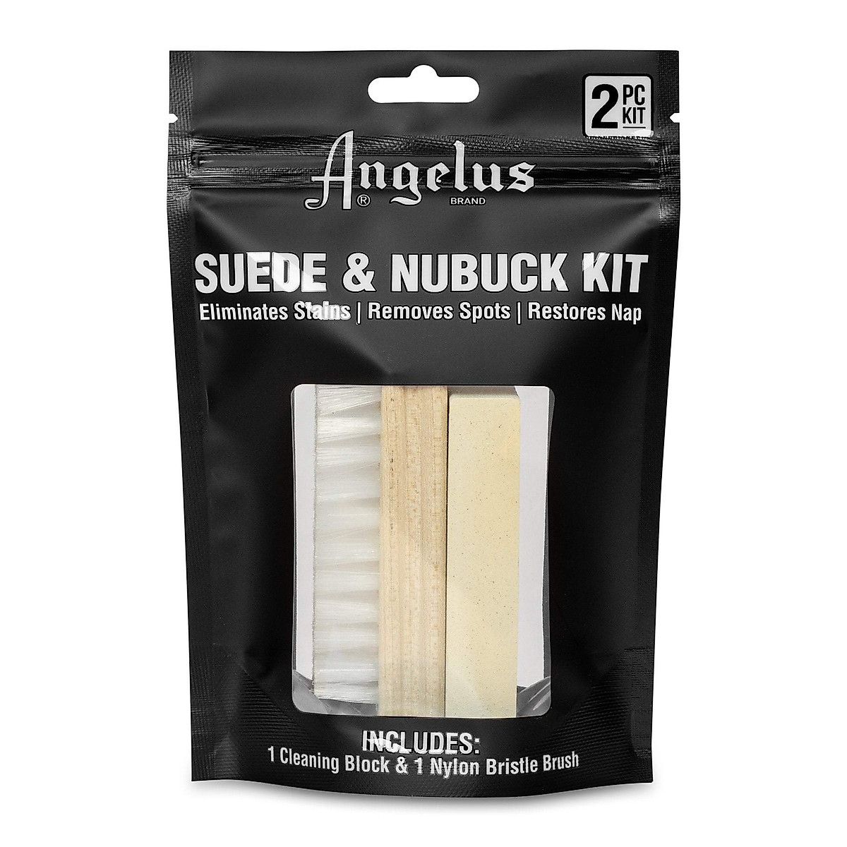 Angelus Suede & Nubuck Cleaner Kit – Premium Suede Shoe Cleaner with Brush & Eraser for Shoes, Boots, Bags, Jackets & More