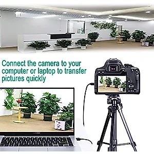 Camera USB Cable,Braided Mini USB Data Transfer Cord for Canon Rebel/PowerShot/EOS/DSLR/ELPH Digital Cameras,SCOVEE Camcorder Wire for Canon Rebel,Vixia PC Computer Interface Charger Replacement 3FT