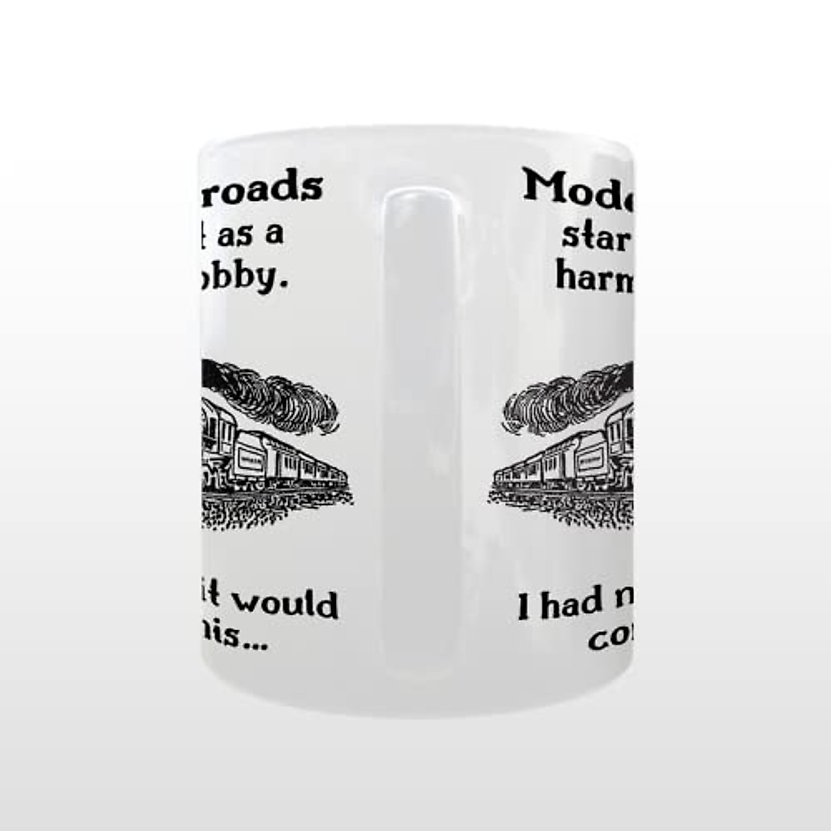 Railroad Coffee Mugs, Best Train Engineer Appreciation Birthday Christmas Memorabilia Tumbler Gift For Men Women,Funny Locomotive Lovers Hobby Present Travel Tea Cup Fun Quote Model Railroads Started