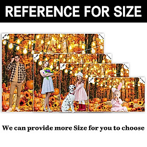 YCUCUEI 7x5ft Fall Forest Photography Backdrop Woodland Pumpkin Landscape Maple Leaves Barn Haystack Background Thanksgiving Party Decoration Harvest Photo Booth