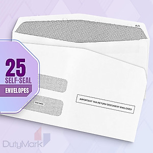 1099 NEC Tax Forms 2022, and 25 Security Envelopes, 25 4 Part Laser Tax Forms Kit, Great for QuickBooks and Accounting Software, 2022 1099 NEC, 25 Pack