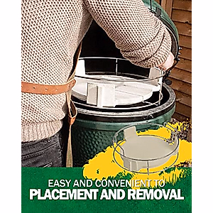 BBQ Expander Rack Kit, Big Green Egg Grill Accessories Large - Includes 2-Piece Multi-Function Rack, 1-Piece Conveggtor Basket, 2 Half-Moon Grids, Heavy-Duty Stainless