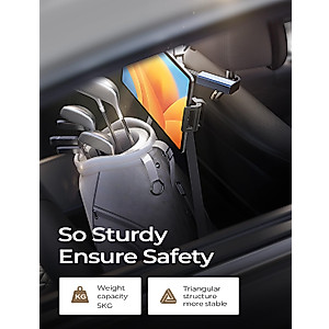 LISEN Tablet iPad Holder for Car Mount Headrest Must Have, iPad Car Holder Back Seat Travel Accessories Long Road Trip Essentials for Kids Adults Fits All 4.7-12.9" Devices & Headrest Rod