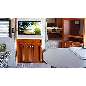 Mount-It! Lockable RV TV Wall Mount with Quick Release, Full Motion Flat Screen Bracket for Campers, Travel Trailers, RVs, Motorhomes and Marine Boats, Fits Most 23-43" VESA 100, 200, 77 Lbs Capacity