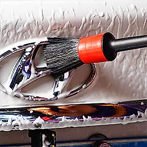 bzczh Car Tire Cleaning Brush 3 Pcs,1x Large Tire Brush,1x Small Tire Brush,One Detailing Brush