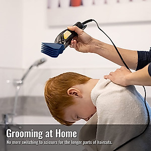 Professional Hair Clipper Combs Guides, Hair Clipper Guards 1.25” 1.5” 1.75” 2” 2.25” 2.5” 2.75” 3”, Mega NO.24 NO.22 NO.20 NO.18 NO.16 NO.14 NO.12 NO.10 fits for Most Wahl Clippers (Blue)