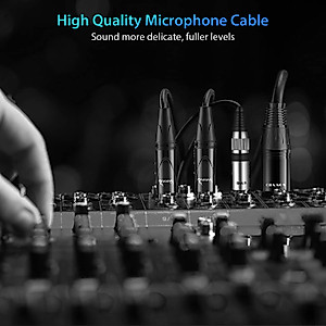 Sovvid 10FT XLR Cable Male to Female Microphone Cable Cord Wire Balanced 3 PIN Mic Cables Cord Compatible with Microphone Studio Harmonizer Mixing Boards Speaker Radio Station or More Black