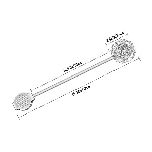 MoKo Crystal Flower Magnetic Curtain Tiebacks, 2 Pack Window Curtain Decorative No Drilling Drapery Holdbacks Flower Curtain Buckle with High-Elastic Spring Wire for Home Office Decor - Silver