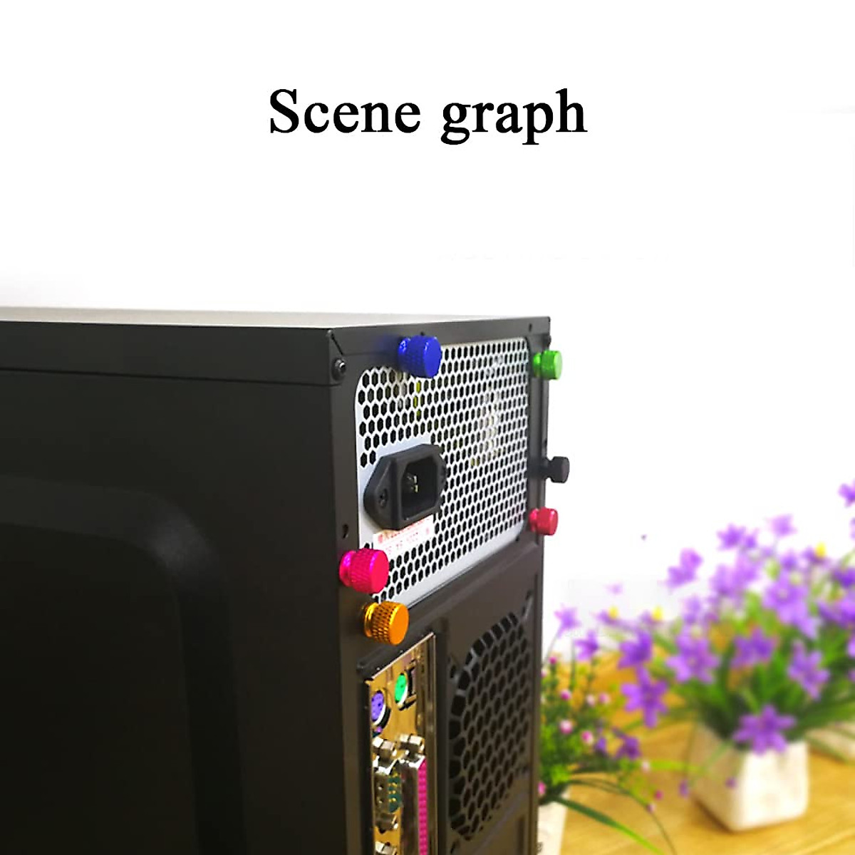 Hahiyo Anodized Aluminum Thumbscrews 6#-32 Thread Size Large Knurled Head Cage Mounts Hand Tighten Easy to Grip and Turn Not Damage Inside Sturdy, Black 10pcs (2021033103-Thumbscrews)