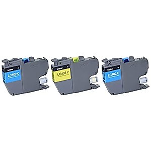 Brother Genuine LC402 3PK 3-Pack of Standard Yield Cyan, Magenta and Yellow Ink Cartridges
