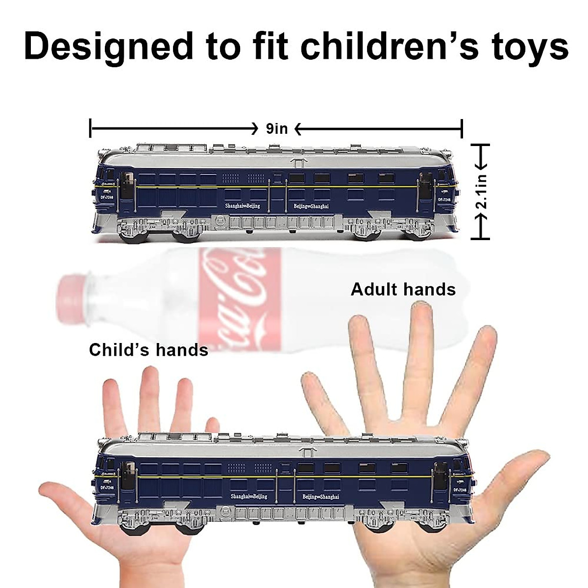 Tiny Train Toys Moved by Inertia for Kids with Sound & Light - Train Set for 3 4 5 6 Years Old Boys Girls Classic Toy Gift for Holiday, Birthdays or Christmas