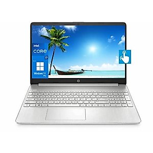 HP Pavilion 15 Laptop, 11th Gen Intel Core i7-1165G7 Processor, 32 GB RAM, 512 GB SSD Storage, Touchscreen Full HD IPS Micro-Edge Display, Windows 11 Pro, Compact Design, Long Battery Life