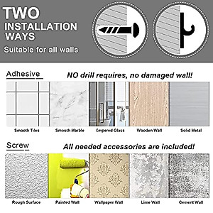 Shower Storage for Inside Shower, 3 Pack Shower Organizer with Hooks and Soap Holder, Adhesive Wall Mount Shower Shelves, Rustproof Black Shower Caddy Basket Shelf Storage Rack for Bathroom Kitchen