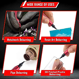 AFA Tooling - Deburring Tool with 15 Extra High Speed Steel Swivel Blades - Works on Metal, Resin, PVC Pipes, Copper, Plastic and 3D Printed Edges - Plumbing & 3D Printing Burr Removal Reamer Tool