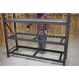 Ironton 4-Tier Industrial Shelving Rack - 77in.W x 24in.D x 72in.H, Model# 2611T002