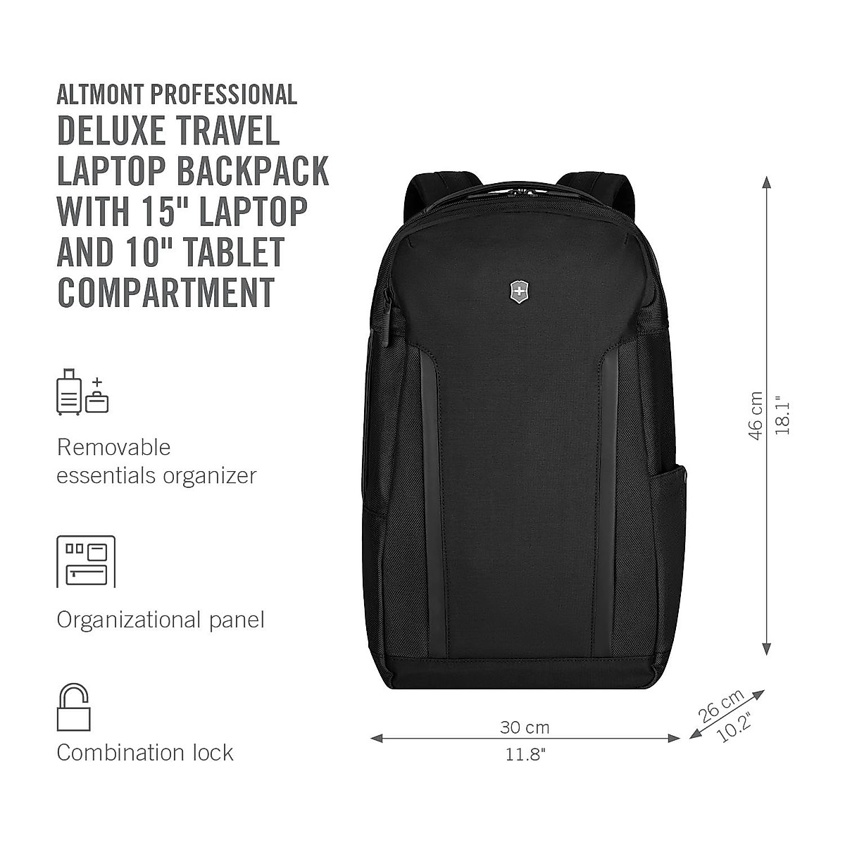 Victorinox Altmont Professional Deluxe Laptop Backpack Black