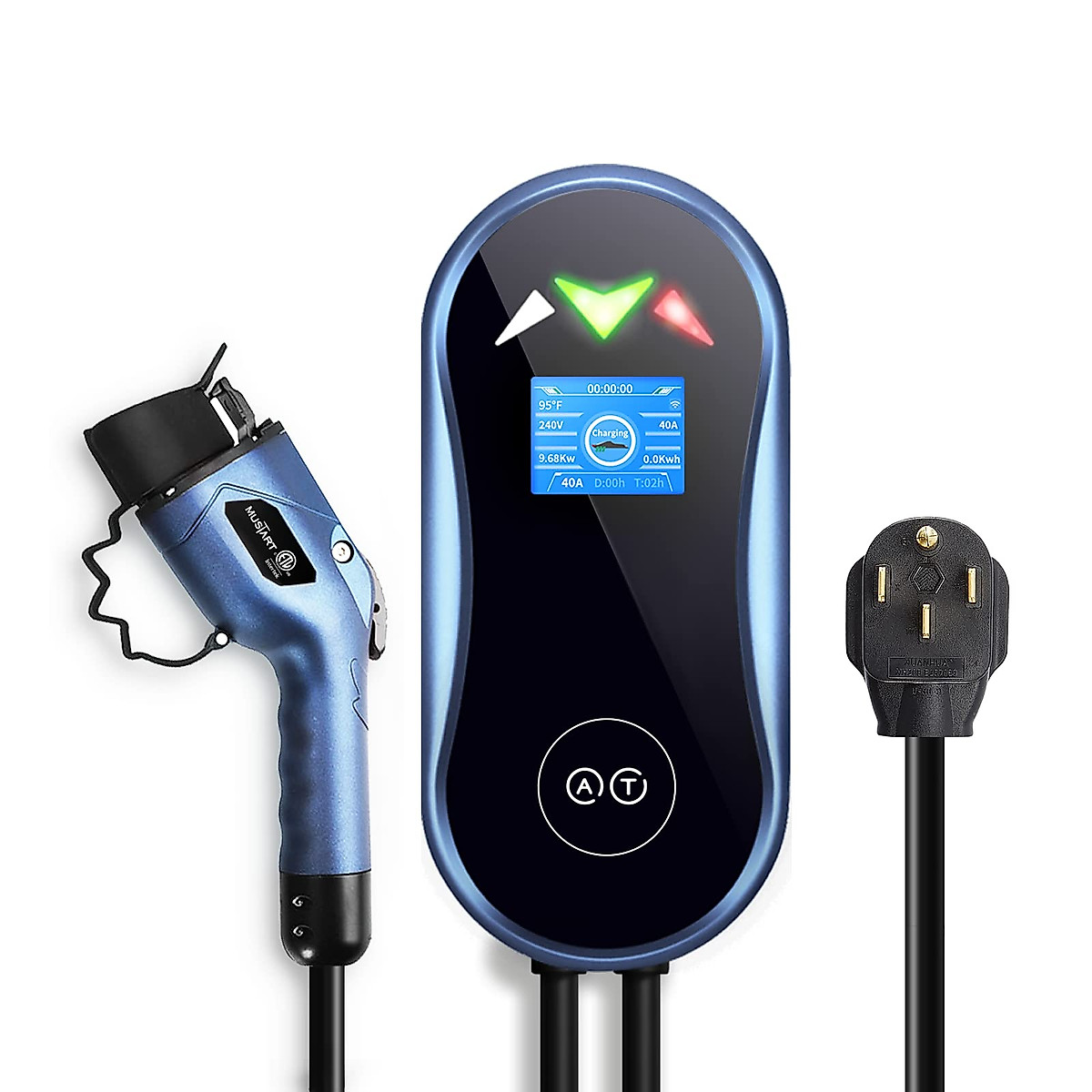 MUSTART Level 2 EV Charger with WiFi, 16/25/32/40 Amp Smart Electric Vehicle Charger, ETL Certified, Indoor/Outdoor Charging Station with NEMA 14-50P, 25-Foot Cable