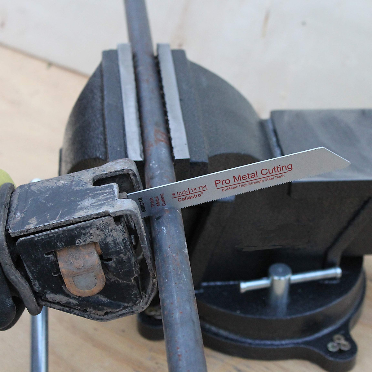 6-Inch Thick Metal Cutting Reciprocating Saw Blades (18 TPI) Made of Long Lasting Bi-Metal (HSS Teeth Bonded to HCS Body) - 8 Pack - Caliastro