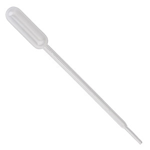 Transfer Pipette, 5.0ml Capacity, 1.0ml Graduated, Large Bulb, 150mm, 3.4ml Bulb Draw, Karter Scientific 220U2 - Pack 500