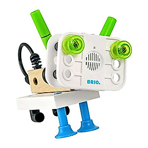 BRIO Builder 34592 - Builder Record and Play Set - 67-Piece Construction Set STEM Toy with Wood and Plastic Pieces and a Sound Recorder for Kids Age 3 and Up