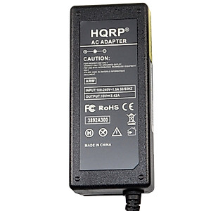 HQRP 19V AC Adapter Compatible with LG 24M37H 24M37HQ 24MC37D 24MC57HQ 24MP55HQ 24MP57D Monitor LED LCD HDTV TV Power Supply Cord Adaptor + Euro Plug Adapter