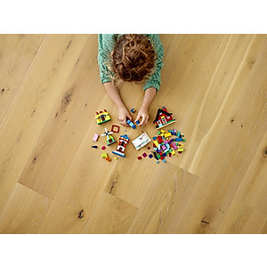 LEGO Classic Bricks and Houses 11008 Kids’ Building Toy Starter Set with Fun Builds to Stimulate Young Minds (270 Pieces)