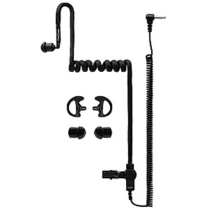 ParaComm Moisture Resistant Listen Only Earpiece 3.5mm - Radio Earpiece for Law Enforcement, Police Earpiece for Radio Mic Earpiece Compatible with Motorola T600, T800 & Kenwood Two Way Radios