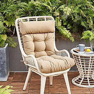 ARTPLAN Adirondack Outdoor Chair Cushion,All Weather Patio Cushion,Wicker Tufted Pillow for Patio Furniture